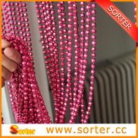China Pink Faceted Plastic Bead Chain Curtain - Custom Size Door & Window Decoration with Free Samples for sale