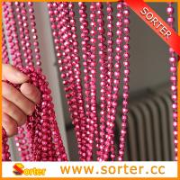 China Pink Faceted Plastic Bead Chain Curtain - Custom Size Door & Window Decoration with Free Samples for sale