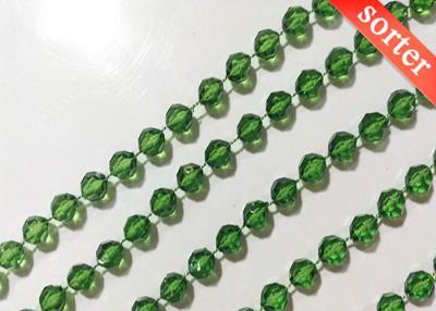 China Green faceted plastic bead chain curtain for door for sale