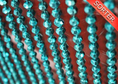 China Blue faceted plastic bead chain curtain for door for sale