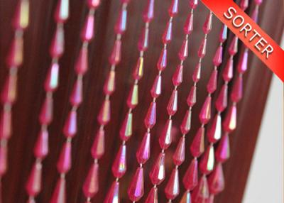 China Red rain drop plastic chain curtain for door curtain for sale