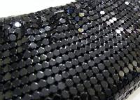 China Black Metal Sequin Cloth with 4-Branch Spider Design - Flexible Aluminum Decorative Fabric for Interior & Clothing for sale