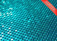 China Blue Metal Sequin Cloth with Aluminum Flakes and Rings for Interior and Clothing Design Applications for sale