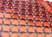 China Red Metal Sequin Cloth with 4-Branch Spider Design for Interior and Clothing Applications for sale