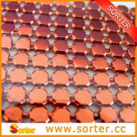 China Red Metal Sequin Cloth with 4-Branch Spider Design for Interior and Clothing Applications for sale