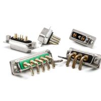 China V.3 D‑SUB Mixed High Current Connector Right Angle PCB With Mounting Ears for sale