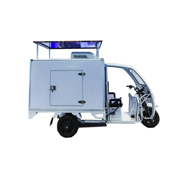 Quality Full Electric Solar Refrigerated E Trike Cargo Van 60V 58AH OEM for sale