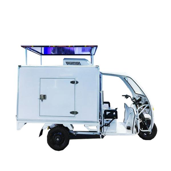 Quality Full Electric Solar Refrigerated E Trike Cargo Van 60V 58AH OEM for sale