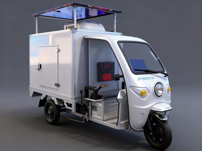 Refrigerated tricycle cargo compartment interior