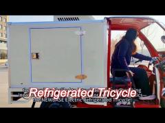full electric solar refrigerated tricycle with 60v/58ah battery and 650w refrigeration unit