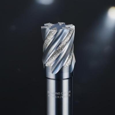China Diamond Milling Cutter with 2-6 Flute Number and 45 Degrees Helix Angle Featuring Straight Shank Type for sale