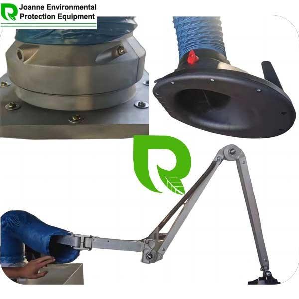 Quality 2.2kW Welding Service Smoke Evacuator Weld Smoke Collector With 3 Sections for sale
