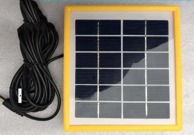 China 6V 2W DC plug Solar Panel Polycrystalline Photovoltaic Glass Laminated Mini Solar Panel for sale