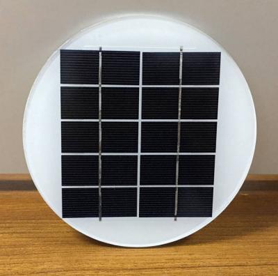 China Better Houseware 5V 2W Dia158MM Diameter Round Circle Mono Photovoltaic Glass Laminated Solar Panel for sale