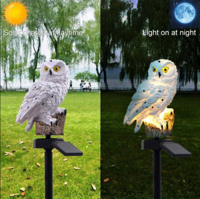 China Owl Outdoor Solar Post lights Solar Powered LED Garden Lights Animals For Path Lawn Yard Garden for sale