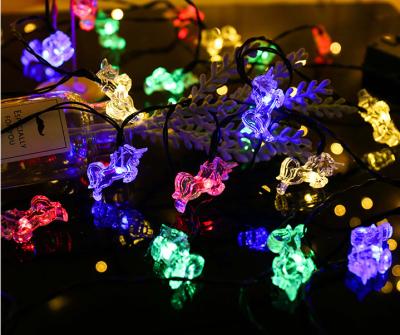 China 30LED Unicorn Horse Solar LED Lights Outdoor, 8Modes Fairy Solar String Garden Lights for sale