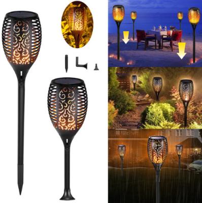 China Outdoor Garden Waterproof  IP65 96LED Solar Powered LED Flame Garden Lights for sale