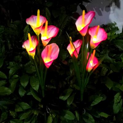 China 4Led Auto Multi-Color Changing Solar Flower Garden Lighting,Outdoor Solar Flower RGB Landscape Lights for sale