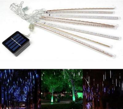 China 8 Tube 144LEDs Solar Meteor Shower Rain Lights Outdoor Waterproof Christmas Solar String lights for sale