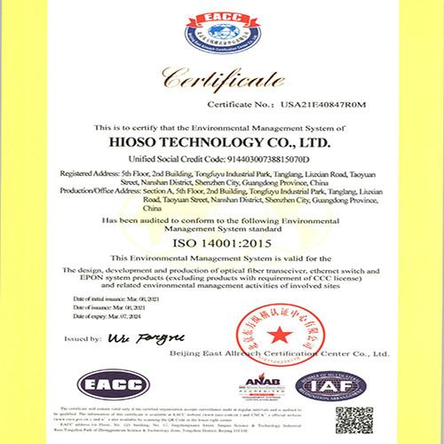 Environment and safety management system - HiOSO Technology Co., Ltd.