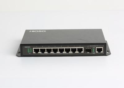 China 8 interruptor de los puertos RJ45 DC12V del 10/100M Gigabit Ethernet para el sistema de seguridad en venta