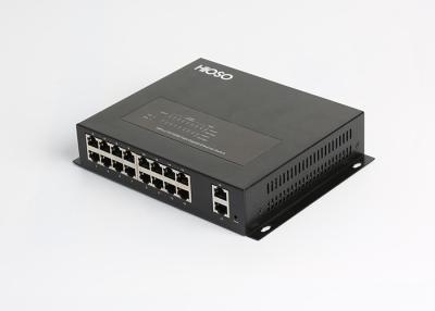 China Interruptor de red de HiOSO 16 el 100M Ports 2 el 100/1000M Rj 45, interruptor del cable de fribra óptica en venta