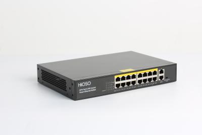 中国 18の港非標準的なPoEスイッチ16 100M PoE港+ 2つの1000Mのアップリンクの港 販売のため