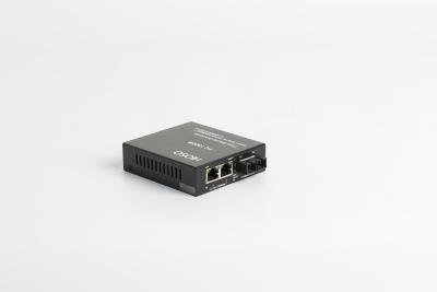 中国 2つの1000mのRj45港1つの1000m Fxの港ギガビット媒体のコンバーターの黒 販売のため
