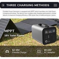 China MPPT Lithium Ion 1000W Portable Power Station For Laptop Mobile Phone And Emergency for sale