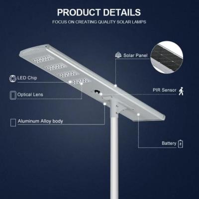 Cina 60w 90w 120w 150w IP67 ha integrato l'iluminazione pubblica solare all'aperto del LED in vendita