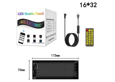 China Flexible LED Sign Board 16*32 App Control Programmable Message Scrolling Display Flexible Car Led Panel for sale