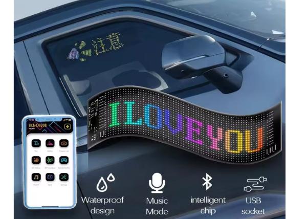 APP Control Flexible Led Screen Scrolling Custom Message Text Sign Board LED Display Digital For Car