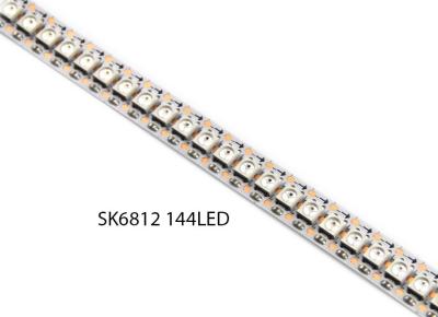 China SK6812 Addressable 5v Rgb LED Strip ，144LED / Meter High Output LED Strip Lighting for sale