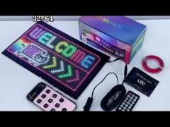 32*64 Car Truack Led Matrix Pixel Panel Diy RGB App+Remote Control Programmable Devil Eye Indicator Light