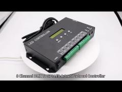 DMX512 プログラム可能なSPI LEDコントローラ H807SA 8192 ピクセル DMX512 WS2811 WS2812B WS2815 APA102 LEDストライプ