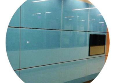 Cina Vetro indietro dipinto blu-chiaro decorativo architettonico per la porta Frameless in vendita