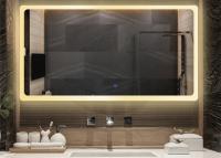 China Classic Smart LED Bathroom Mirror Rectangle Shape Size Custom For Luxury Hotel for sale