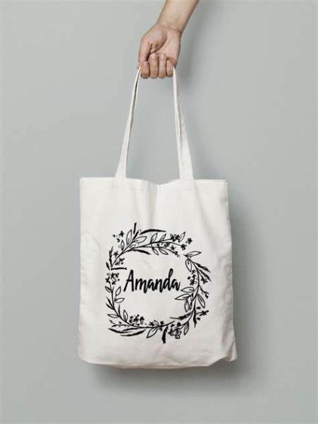 Quality Personalized Printing Monogram Canvas Tote Jumbo Bags DIY Drawing for sale