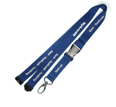 China Personalizado Flat Breakaway Poliéster Lanyard Plástico tecido Pantone Cor à venda