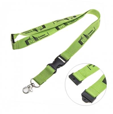 China Personalizado Flat Breakaway Poliéster Lanyard Plástico tecido Pantone Cor à venda