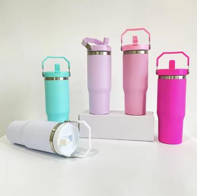 Cina Portable Sports Stainless Steel Vacuum Bottle With Straw Student Tumbler Cup in vendita