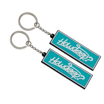 China Personalized Promotional Keychain Badge 2D Rubber PVC Debossed Printing for sale