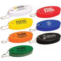China Wholesale Blank Plain PU Foam Floating Keychain 8cm x 3.5cm Custom Logo for sale