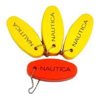 China Wholesale Blank Plain PU Foam Floating Keychain 8cm x 3.5cm Custom Logo for sale