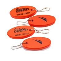 China Wholesale Blank Plain PU Foam Floating Keychain 8cm x 3.5cm Custom Logo for sale