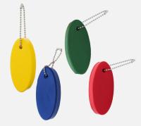 China Wholesale Blank Plain PU Foam Floating Keychain 8cm x 3.5cm Custom Logo for sale