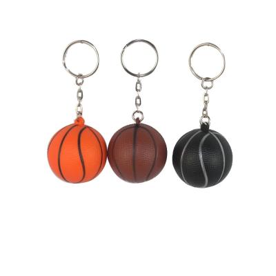 Cina Personalized 3D Basketball Stress Keychain Badge Soft PU For Promotion Gifts in vendita