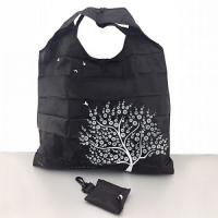 China Custom Logo Foldable Reusable Shopping Bag 190T Polyester 15kg Capacity for sale