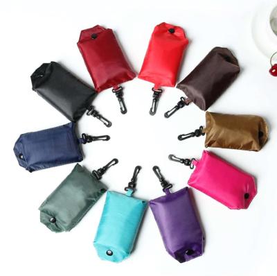 China Customized Fold Away Grocery Bag Polyester Strawberry Folding Bag Environmental Protection for sale