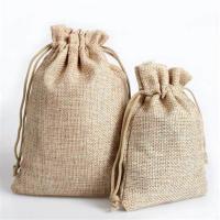 China Custom Jute Drawstring Dust Bag with Logo Printing Machine Washable 100pcs MOQ for sale